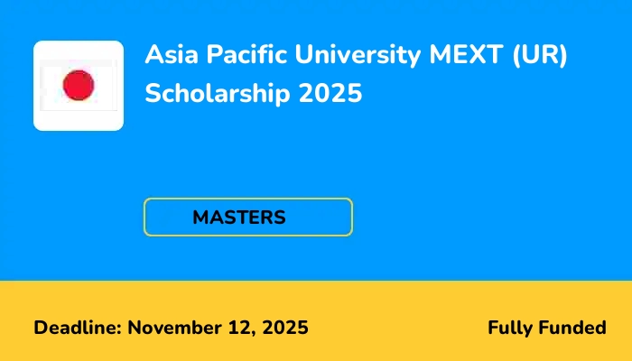 Asia Pacific University MEXT (UR) Scholarship 2025 | ScholarshipTab